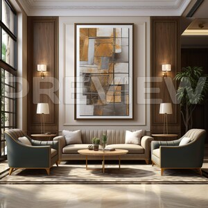 10x Set 2 Luxury Hotel Lobby Frame Mock Ups / Modern Waiting Room Mock ...