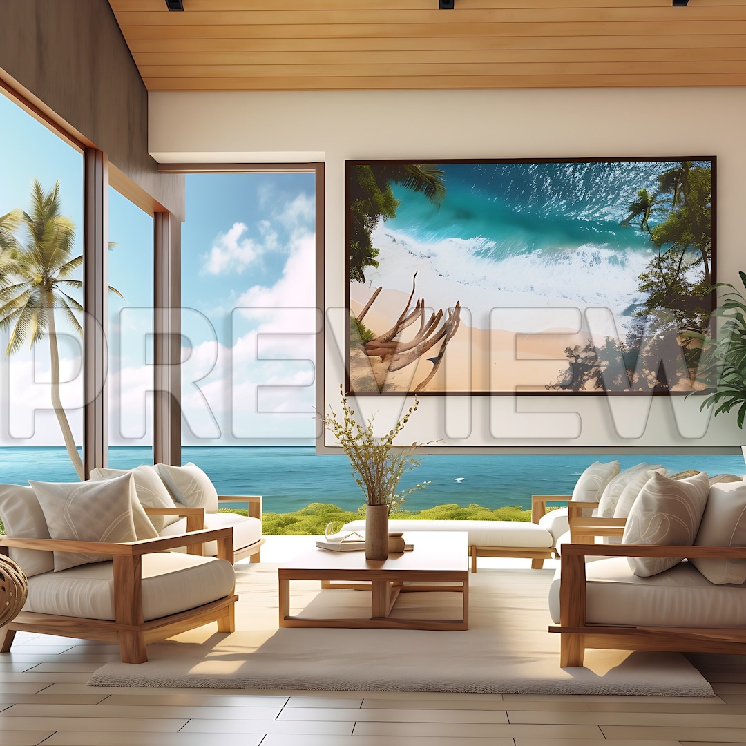10 Beach House Frame Mock up / Beach House Mockup / Summer House Frame ...