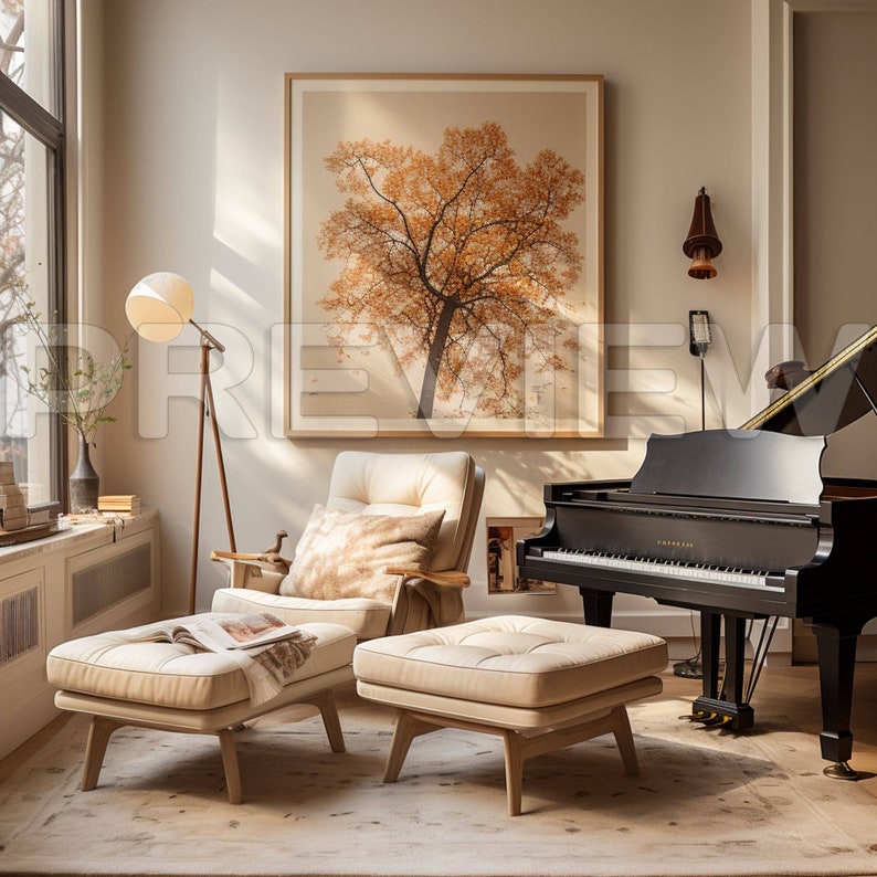 10 Music Room Frame Mock Ups / Modern Music Room Style Mock up / Frame ...