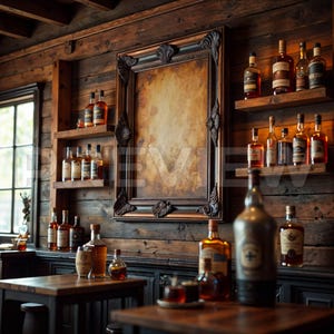 Cowboy Style Bar Mockup Frame, Cowboy Pub, 2:3 Close up Photo Frame ...