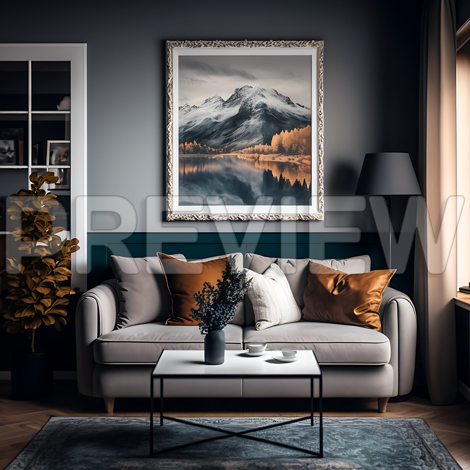 10 Compact Luxury Interior Design Frame Mockups / Parisian Style Mock ...