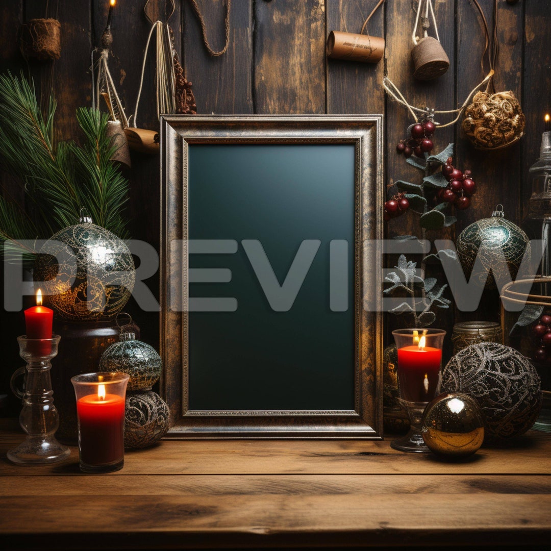 10 Christmas Thumbnail Listing Frame Mockup, Close up Photo of 2:3 ...