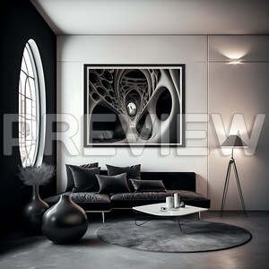 50 Futuristic Interior Design Frame Mockups / Futuristic Style Mock Ups ...