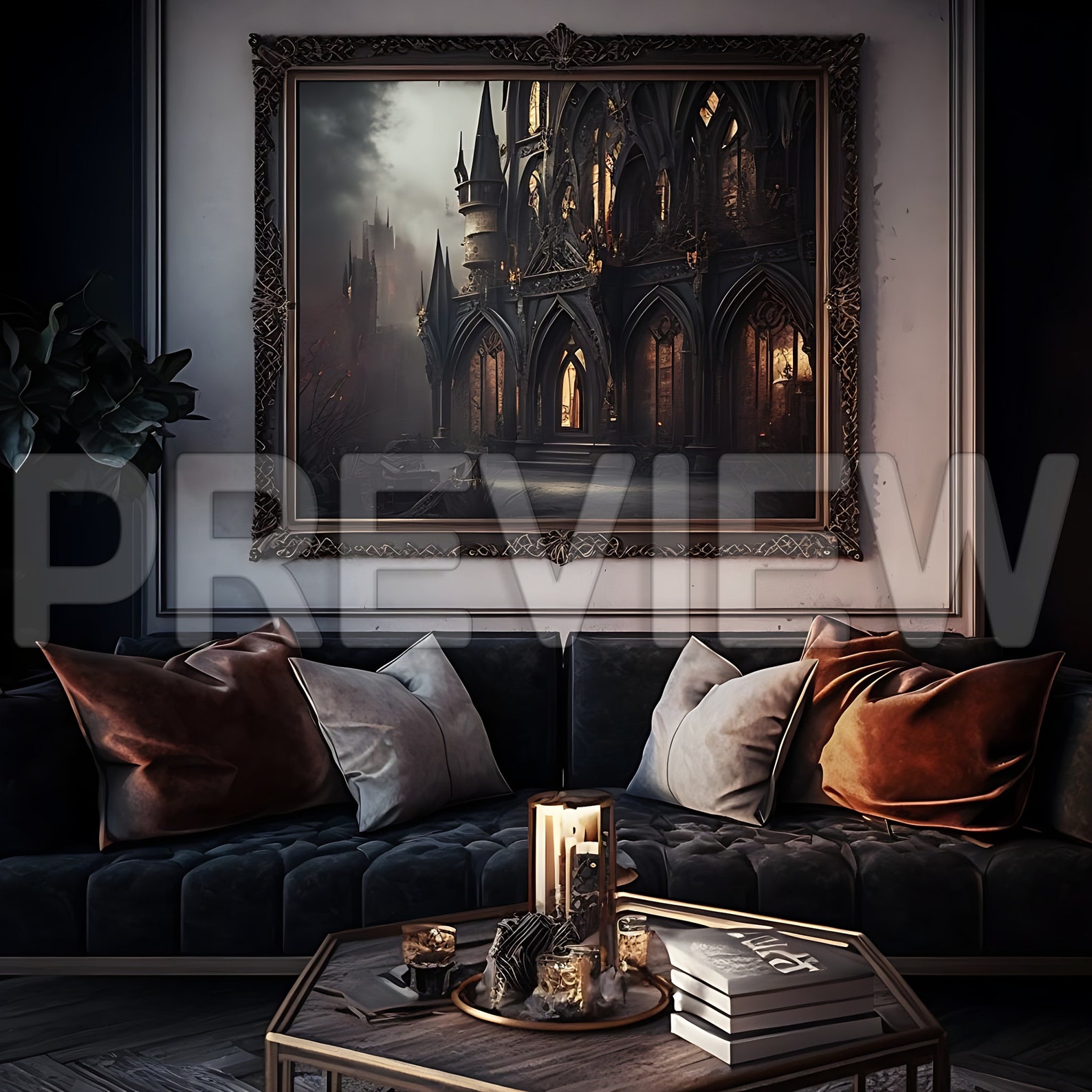 10 Gothic Luxury Interior Design Frame Mockups / Goth Mock Ups - Etsy UK