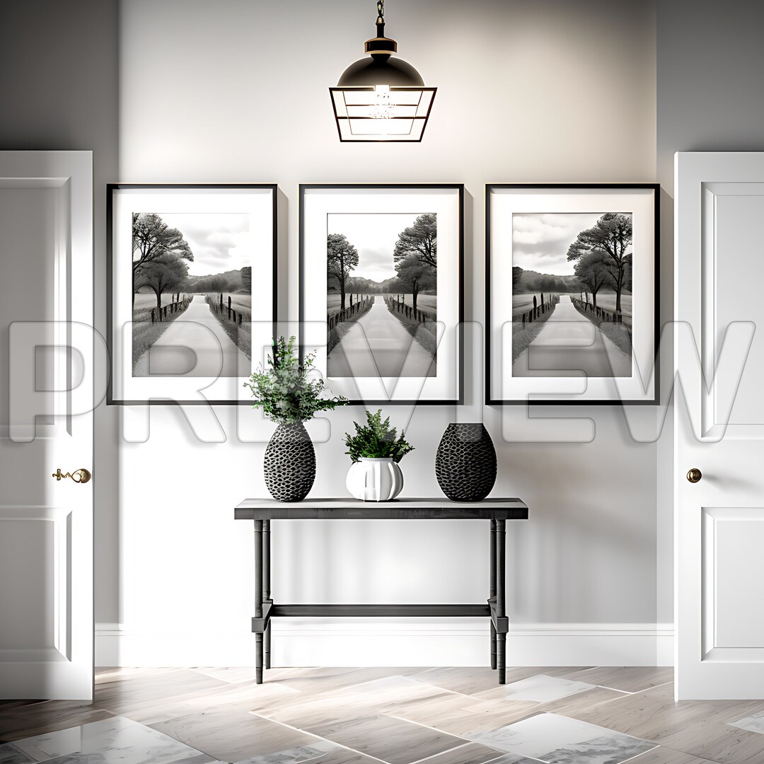 Set of 3 Modern European Entryway Frame Mockup / Frame Mock up Bundle ...