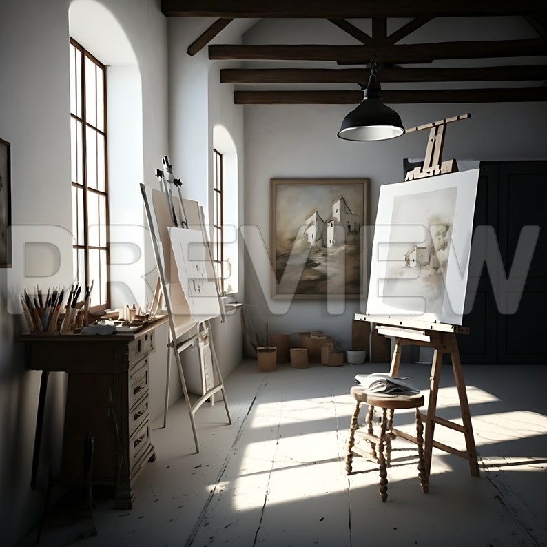 Set1- 10 Art Studio Frame Mock Ups / Studio Frame Mockup Bundle /stock ...