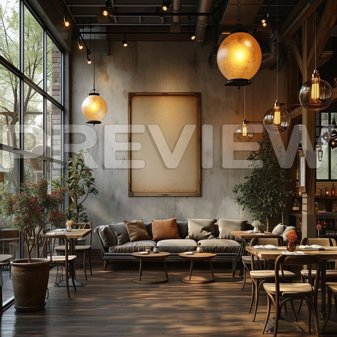 10 Coffee Shop Frame Mock Ups, Café Mock Up, Frame Mock up Bundle ...