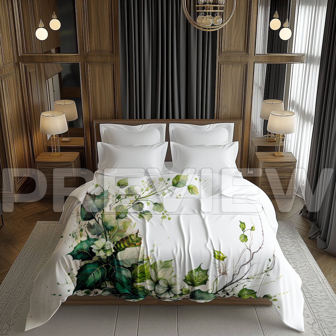 Bed Sheet Mockup #2 , Blanket Mockup , Bedroom Mockup, Bed Sheet ...