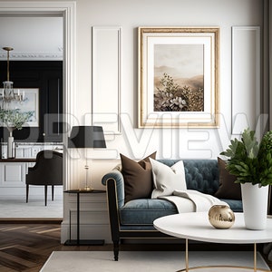 10 Compact Luxury Interior Design Frame Mockups / Parisian Style Mock ...