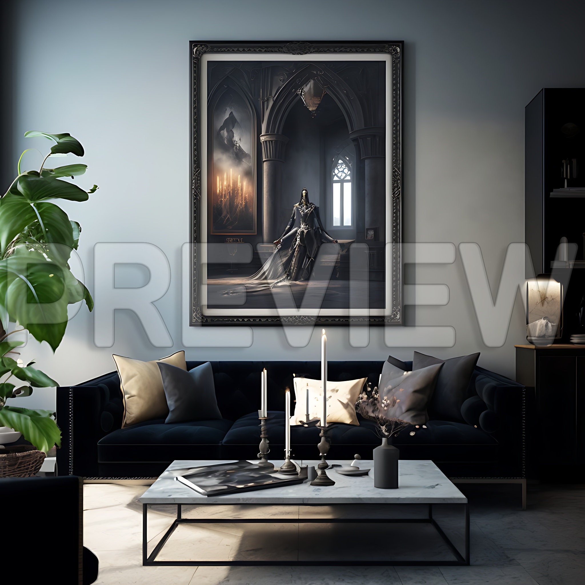 10 Gothic Luxury Interior Design Frame Mockups / Goth Mock Ups - Etsy UK