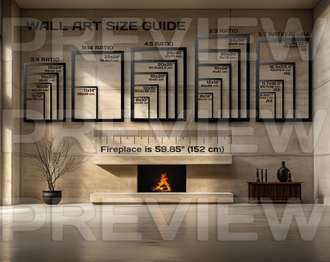 Wall Art Size Guide, Frame Size Guide, Print Size Guide, Comparison ...