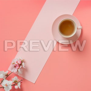 25 X Pink Table Flat Lay Mockup Bundle Add Your Products | Digital ...