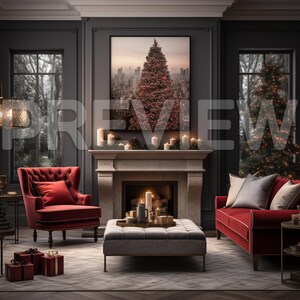 10 Christmas Theme Red Frame Mockups / Christmas Mock up Bundle ...
