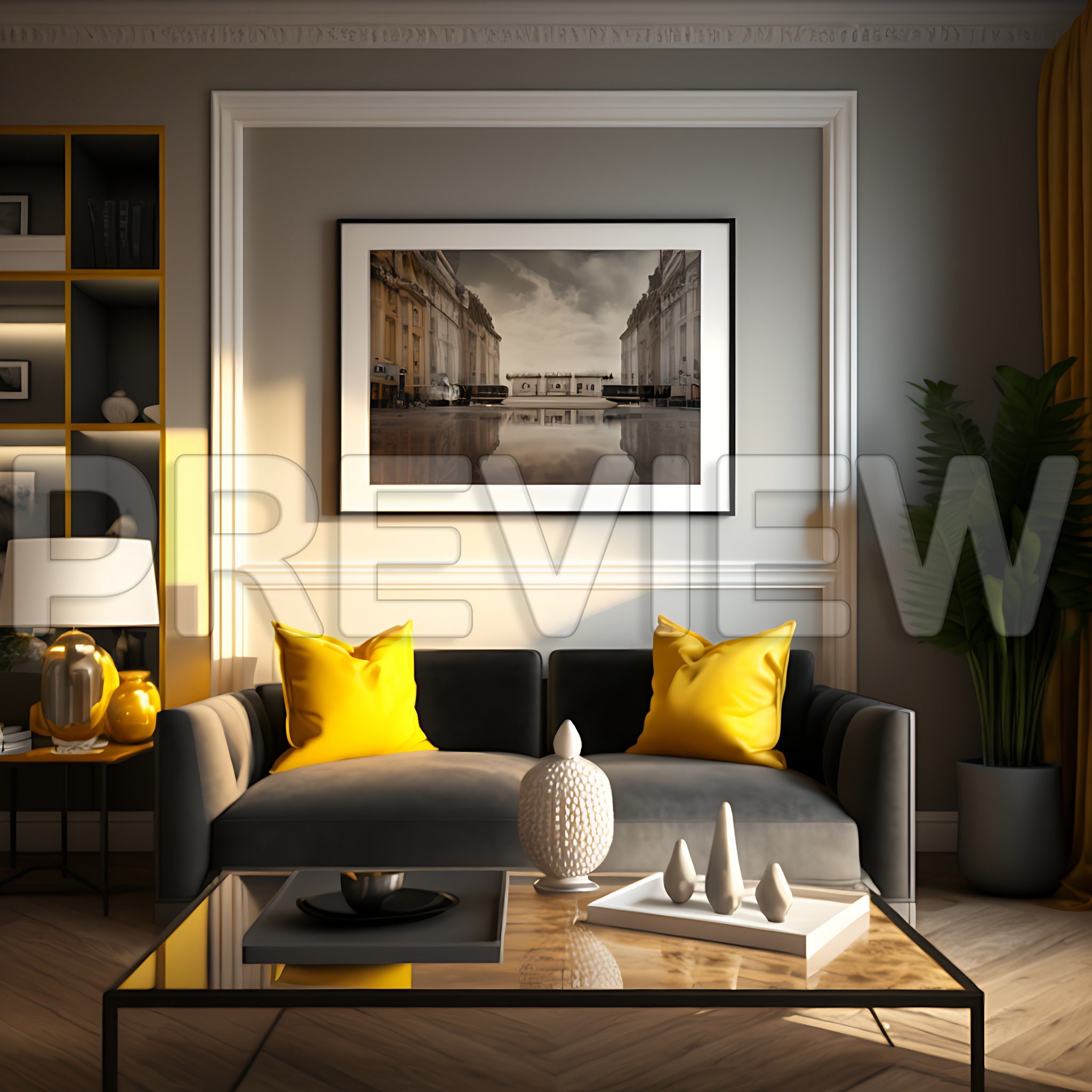 10 Compact Luxury Interior Design Frame Mockups / Parisian Style Mock ...