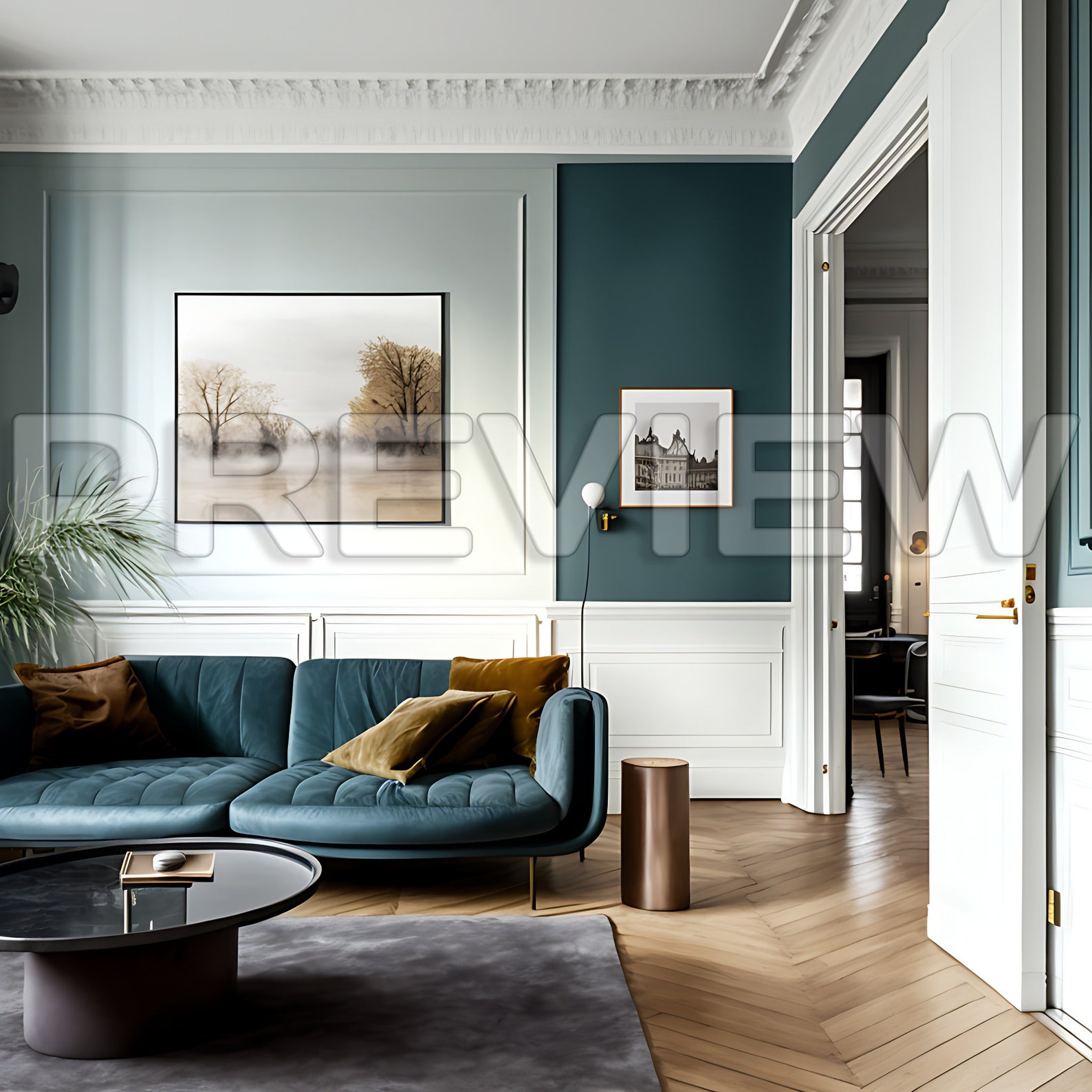 10 maquettes de cadre de design d'intérieur de couleur sarcelle de ...