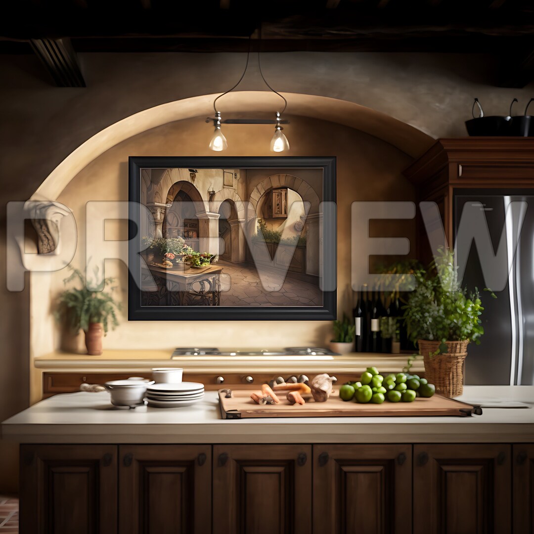 10 Tuscan Kitchen Frame Mock Ups / Tuscan Kitchen Mock up / Frame Mock ...
