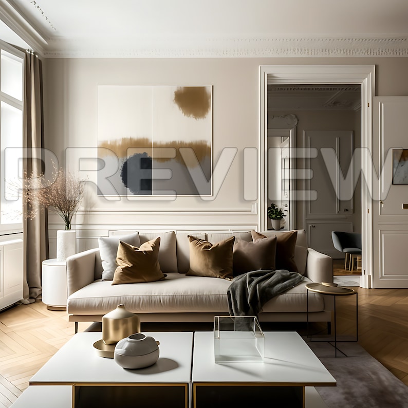 10 French Style Beige Interior Design Frame Mockups / Fench - Etsy