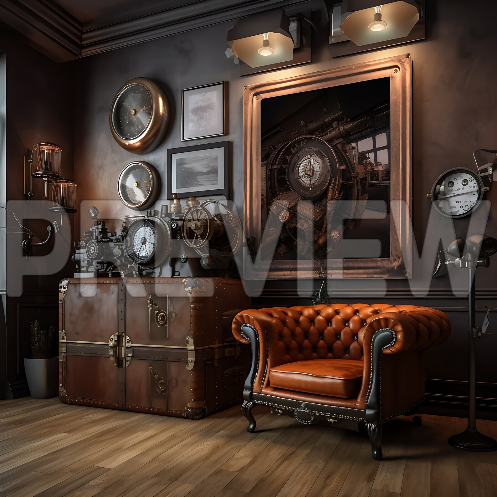 10 Steampunk Style Frame Mock Ups / Steampunk Style Mock up / Frame ...