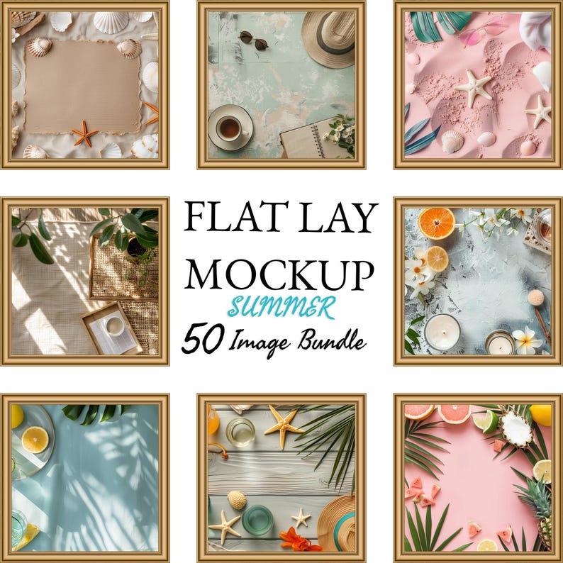 220 X Different Table Flat Lay Mockup Bundle Add Your Products ...