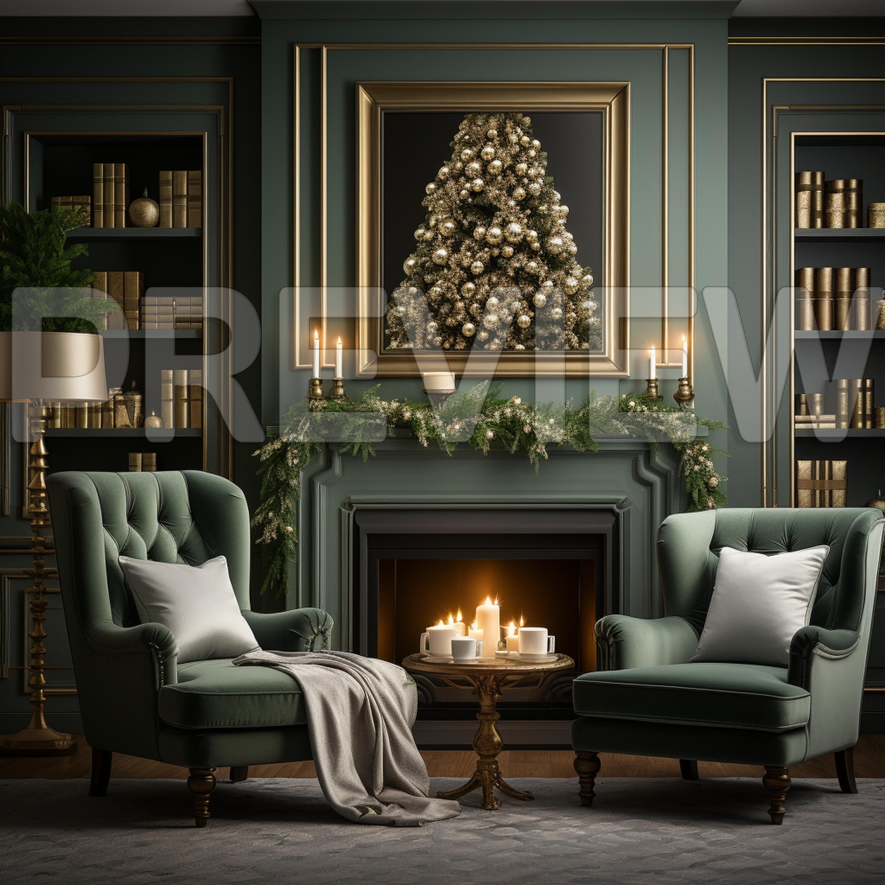 10 Christmas Theme Green Frame Mockups / Christmas Mock up Bundle ...