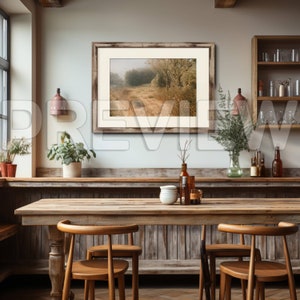 Luxury Farmhouse Kitchen Frame Mock Ups (10x) / Modern Style Mock up ...