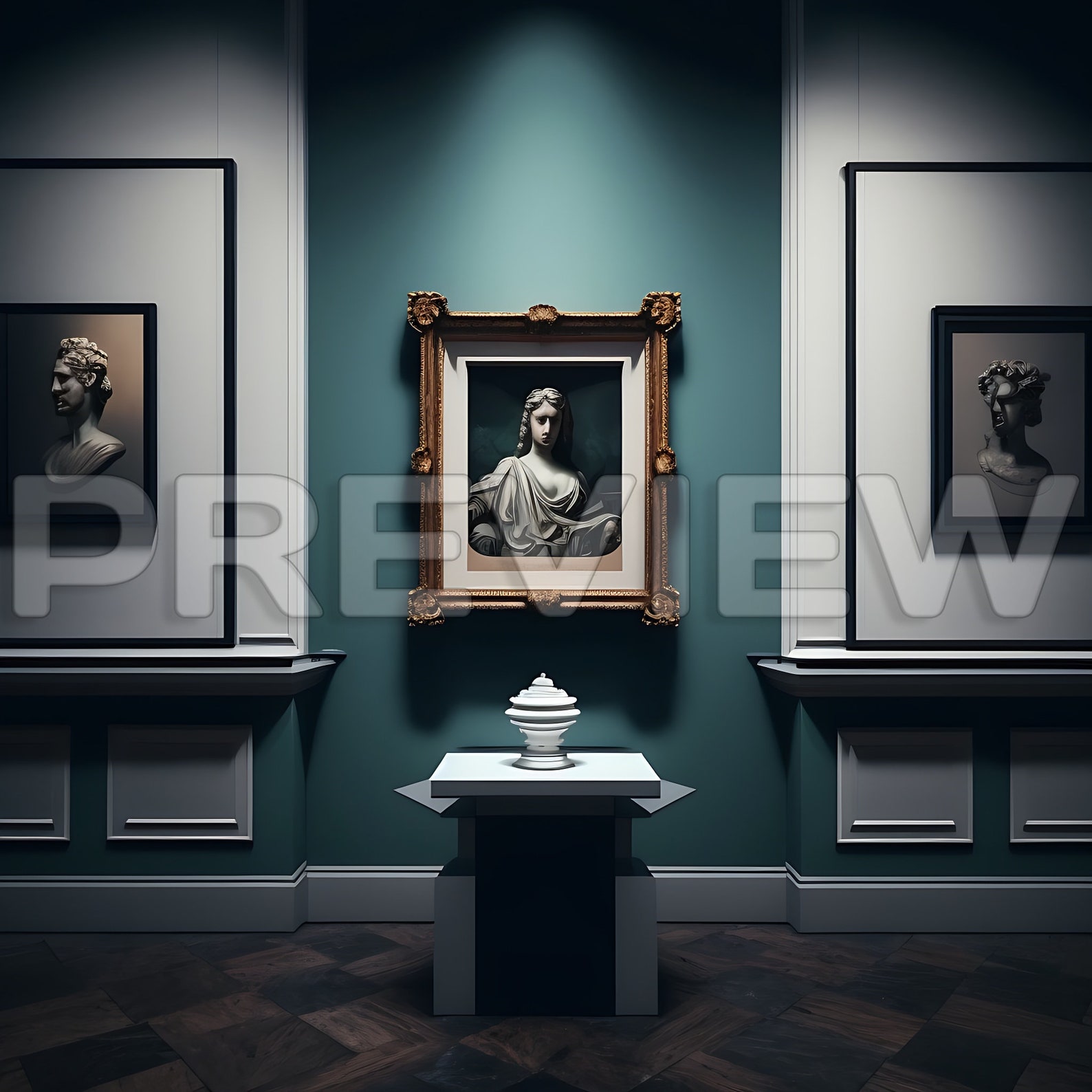 Set2 10 Art Gallery Frame Mock Ups / Museum Frame Mockup Bundle /stock ...