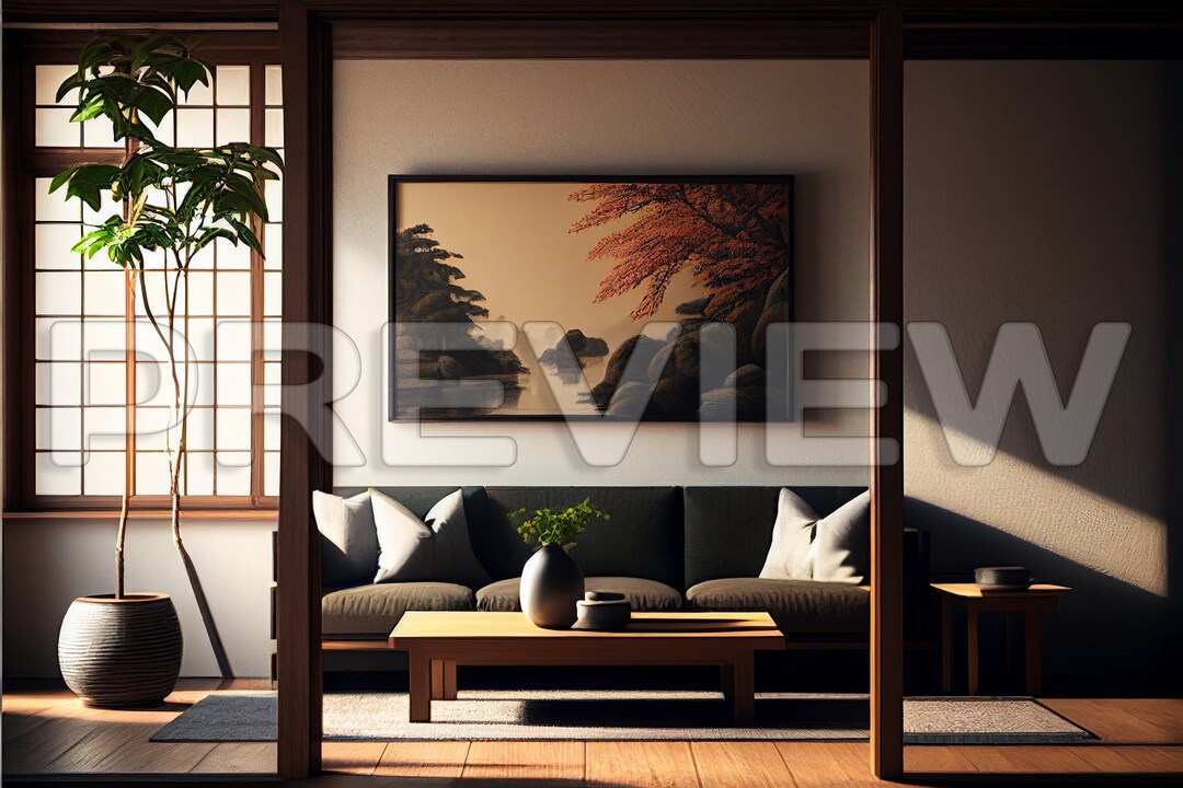 10 Japanese Style Frame Mock Ups / Japanese Style Mock up / Frame Mock ...