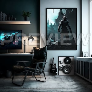 10 Frame Mock Ups / Gamer Room Mock up / Streamer Frame Mock up Bundle ...