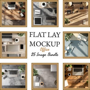 220 X Different Table Flat Lay Mockup Bundle Add Your Products ...