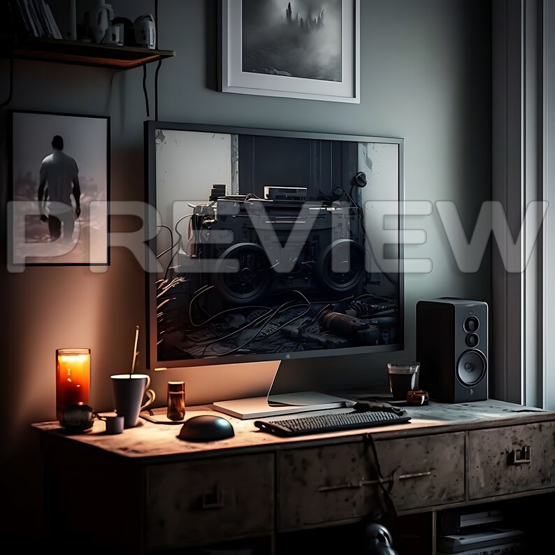 10 Frame Mock Ups / Gamer Room Mock up / Streamer Frame Mock up Bundle ...