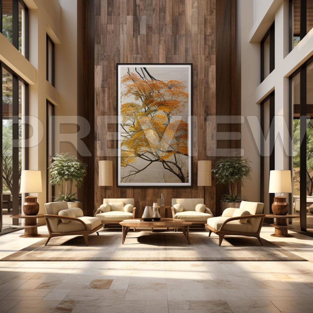 10 Luxury Hotel Lobby Frame Mock Ups / Modern Waiting Room Mock up / Frame Mock up Bundle ...