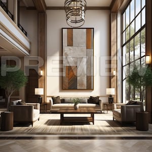 10x Set 2 Luxury Hotel Lobby Frame Mock Ups / Modern Waiting Room Mock ...