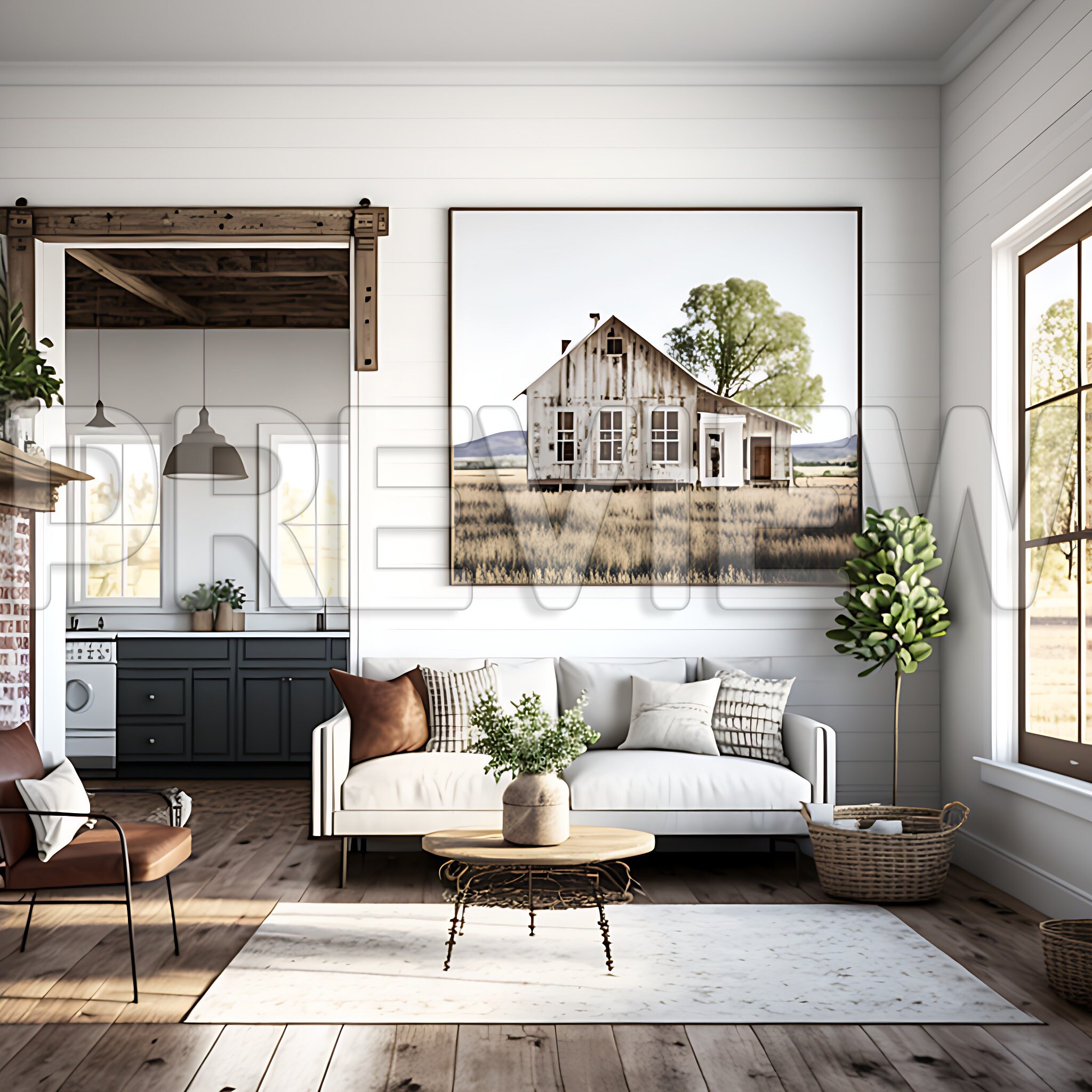 10 Modern Farmhouse Frame Mock Ups / Modern Style Mock up / Frame Mock ...