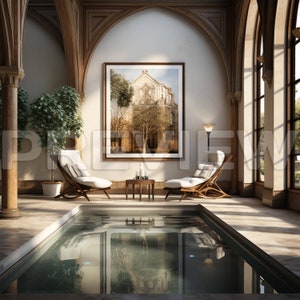10 Luxury Hotel Pool and Spa Frame Mock Ups / Modern Pool Mock up ...