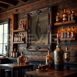 Cowboy Style Bar Mockup Frame, Cowboy Pub, 2:3 Close up Photo Frame ...