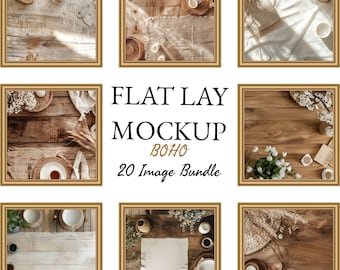 220 X Different Table Flat Lay Mockup Bundle Add Your Products ...