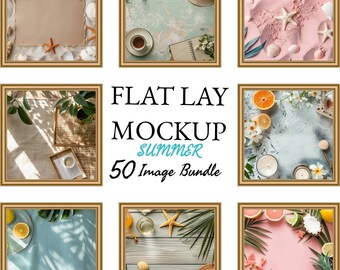 220 X Different Table Flat Lay Mockup Bundle Add Your Products ...