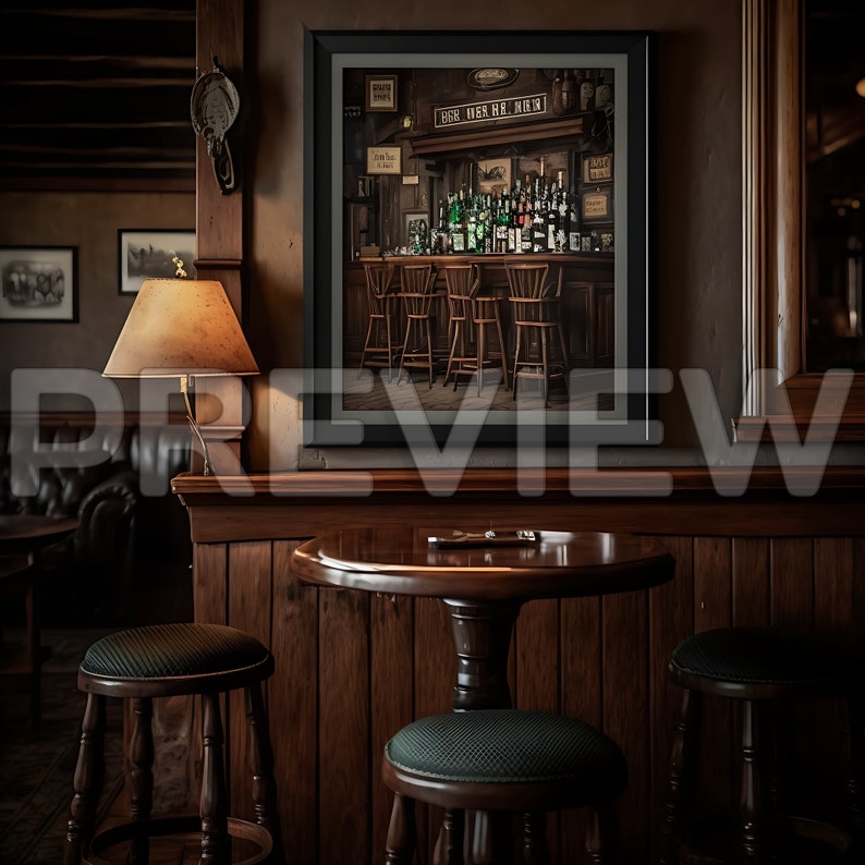 10 Pub Interior Frame Mockup / Bar Frame Mockup/ Pub Frame - Etsy