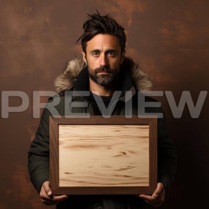 10 Frame Mock Ups Men Holding Frame Mockups Digital Frame Mockup Wall ...