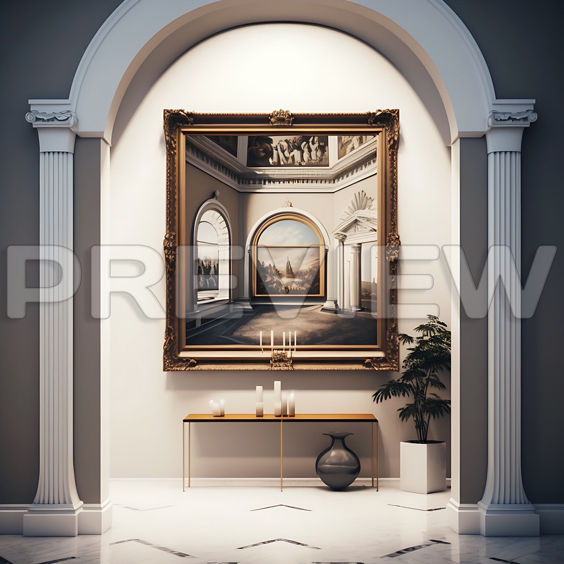 Set2- 10 Art Gallery Frame Mock Ups / Museum Frame Mockup Bundle /stock ...