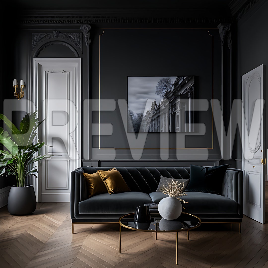 10 French Style Gray Interior Design Frame Mockups / Parisian Style ...
