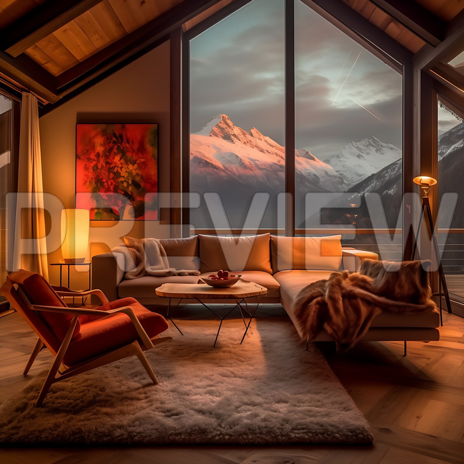 10 Mountain Chalet Frame Mockup / Vertical Horizontal and Square Cabin ...