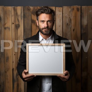 10 Frame Mock Ups Men Holding Frame Mockups Digital Frame Mockup Wall ...