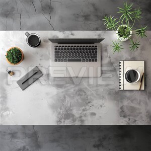 25 X Office Table Flat Lay Mockup Bundle Add Your Products | Digital ...