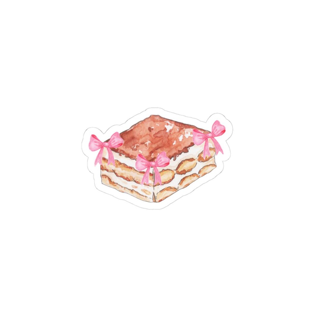 Tiramisu Sticker, Pink Bows, Pastel Laptop Decal - Etsy