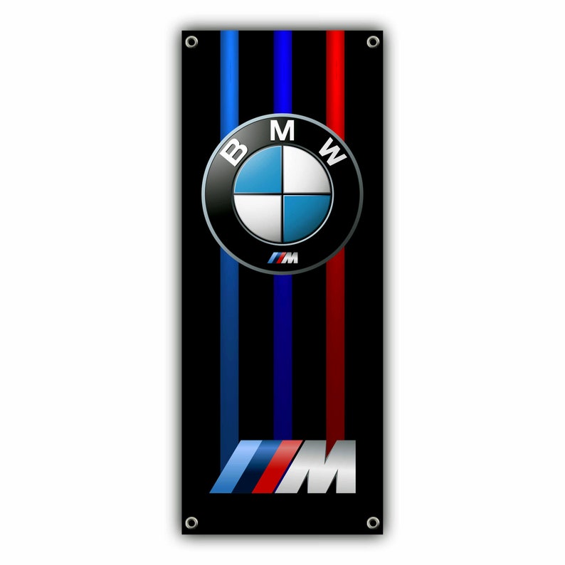 BMW M Power Logo Banner Vinyl Garage Signoffice or Showroom - Etsy