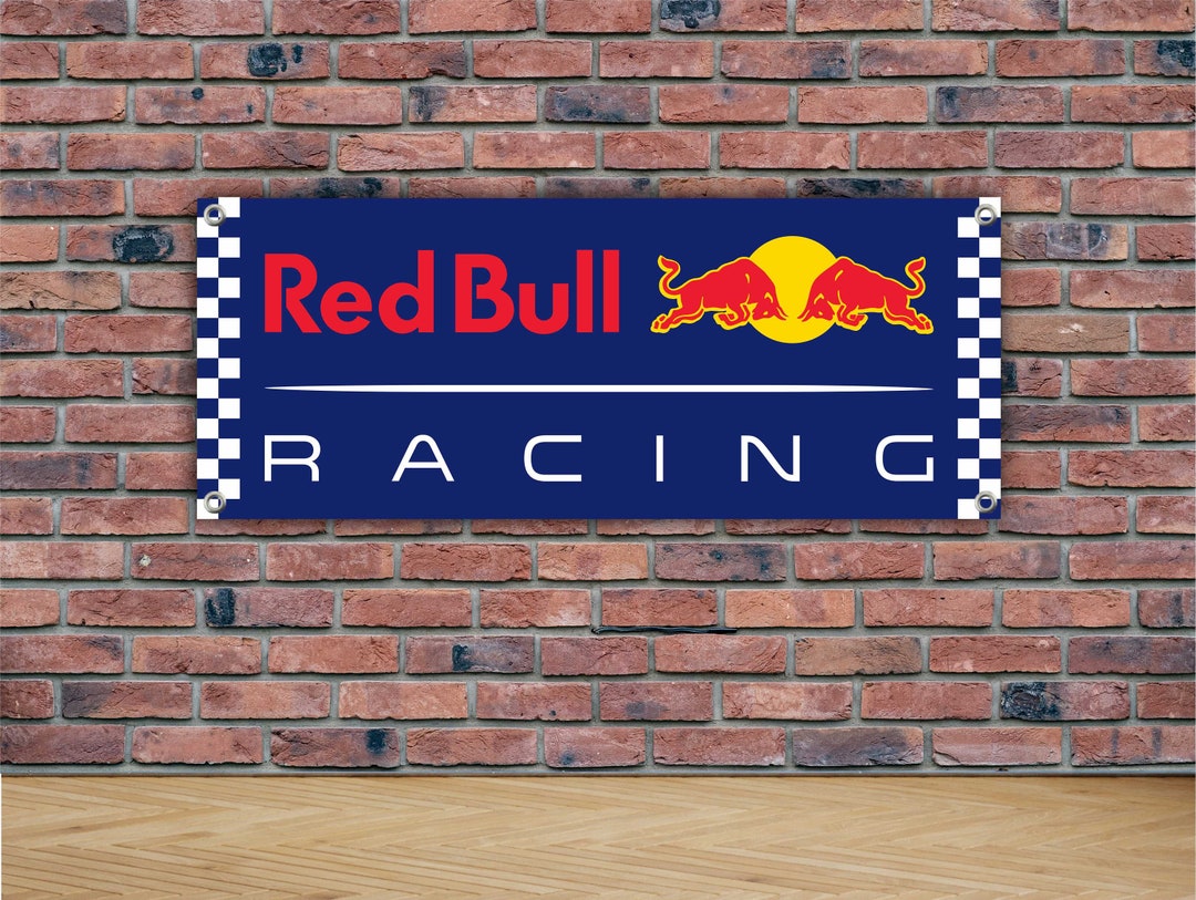 Red Bull Racing Banner Vinyl, Garage Sign,office or Showroom, Flag ...