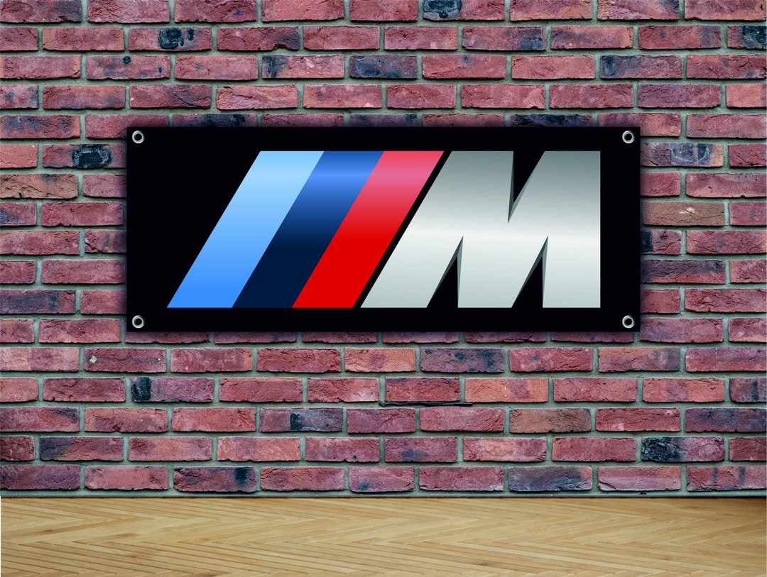 BMW M Logo Banner Vinyl, Garage Sign,office or Showroom, Flag, Racing ...