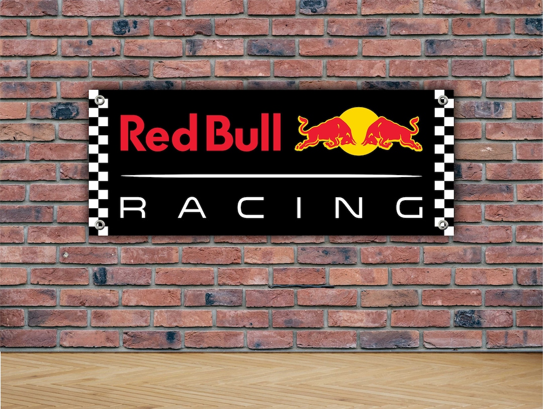 Red Bull Racing Banner Vinyl, Garage Sign,office or Showroom, Flag ...