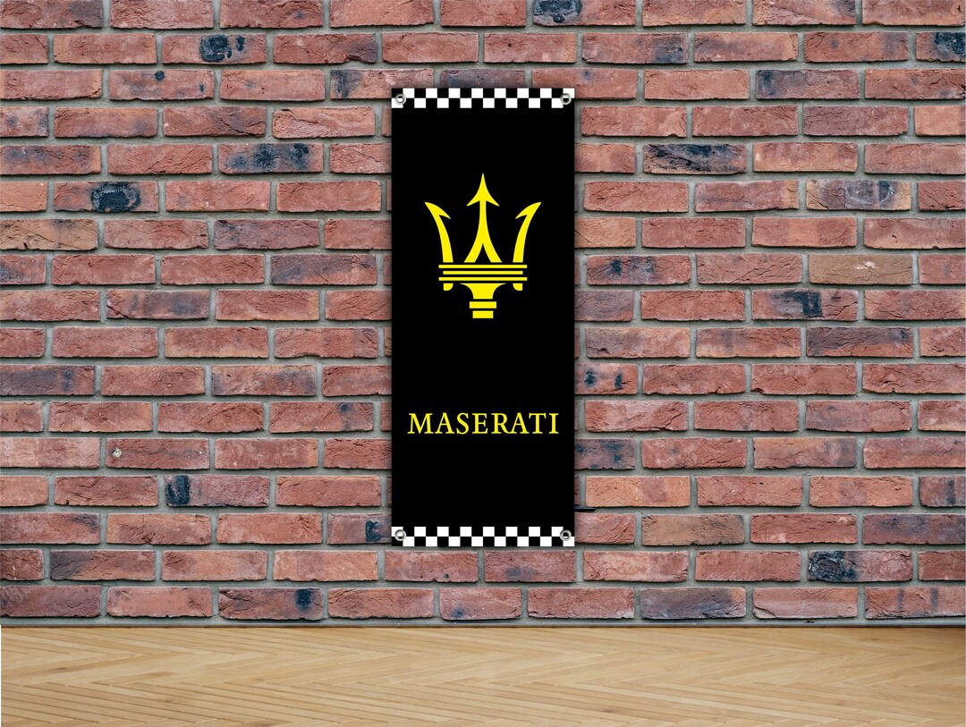 MASERATI Logo Banner Vinyl, Garage Sign,office or Showroom, Flag ...